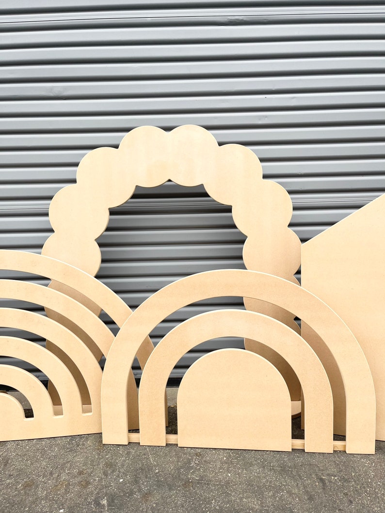 6 Piece Mini Backdrop Set Mini Wood Rainbow Wood Open Arch - Etsy
