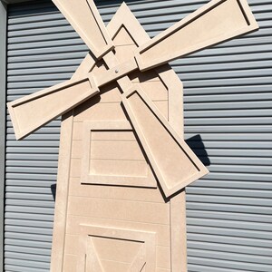 Wood Windmill Party Prop - 4’ Wide X 7’ Tall - Event Decor - Wood MDF ...