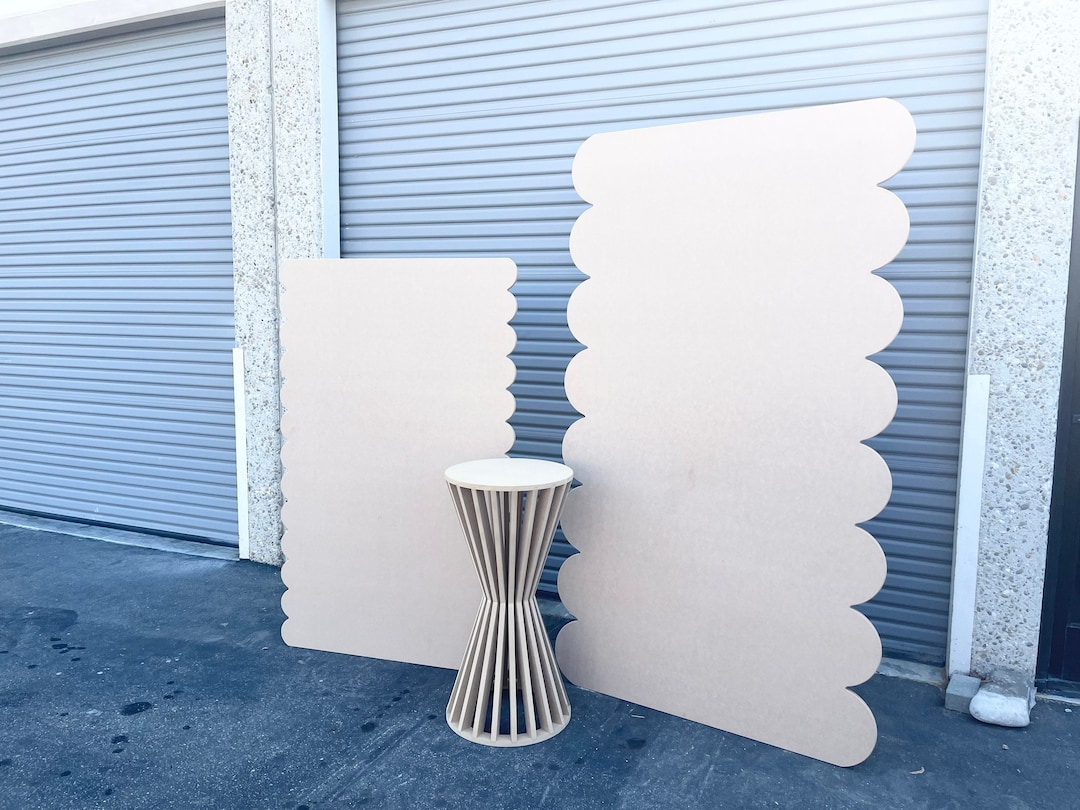 Scalloped Wood Backdrop Wall With Scallop Edge Detail, Party Display ...