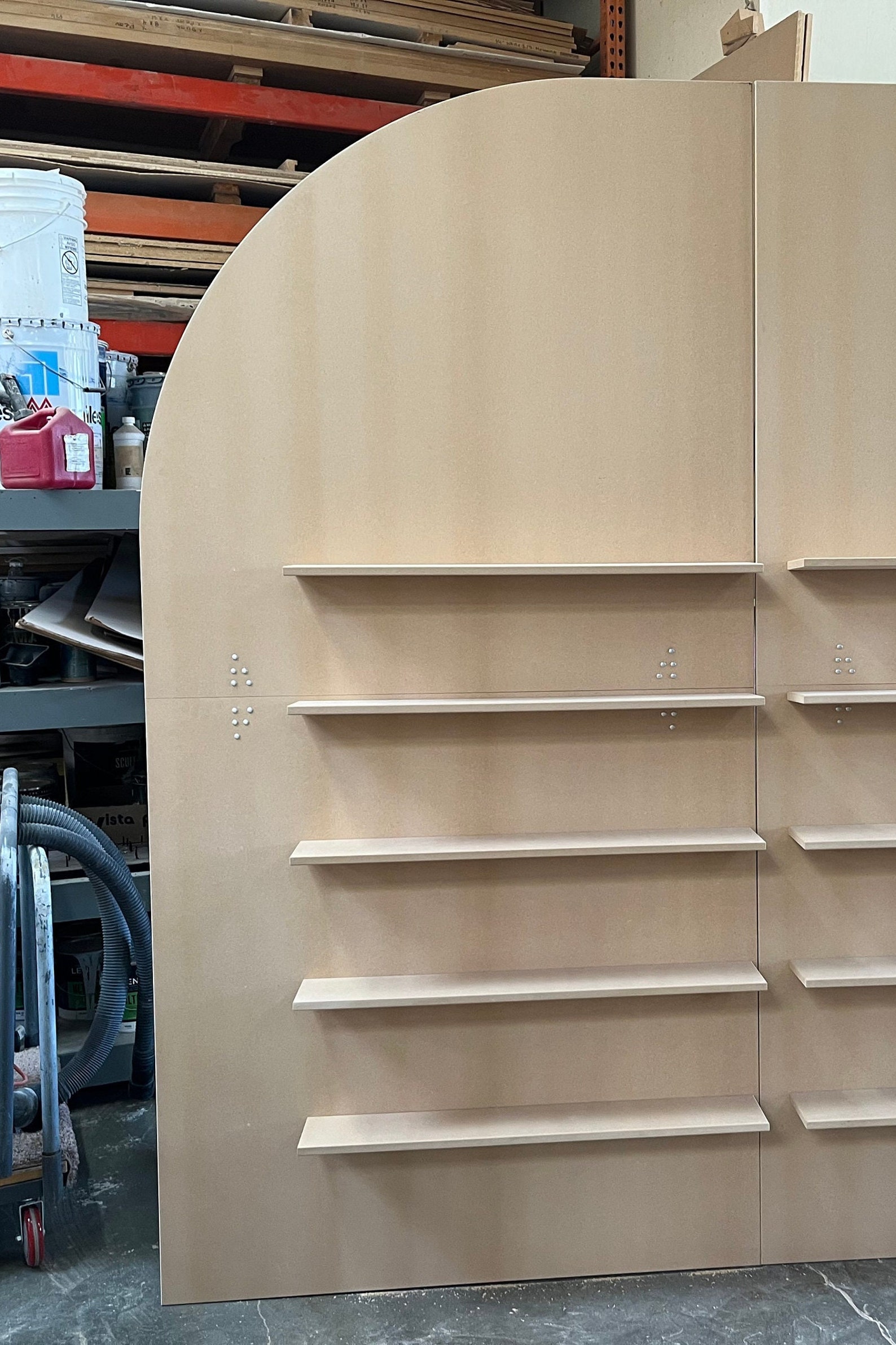 Wood Arch Backdrop PROP With Shelves: Party Favor Display, Photo Wall ...