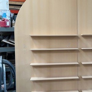 Wood Arch Backdrop PROP With Shelves: Party Favor Display, Photo Wall ...