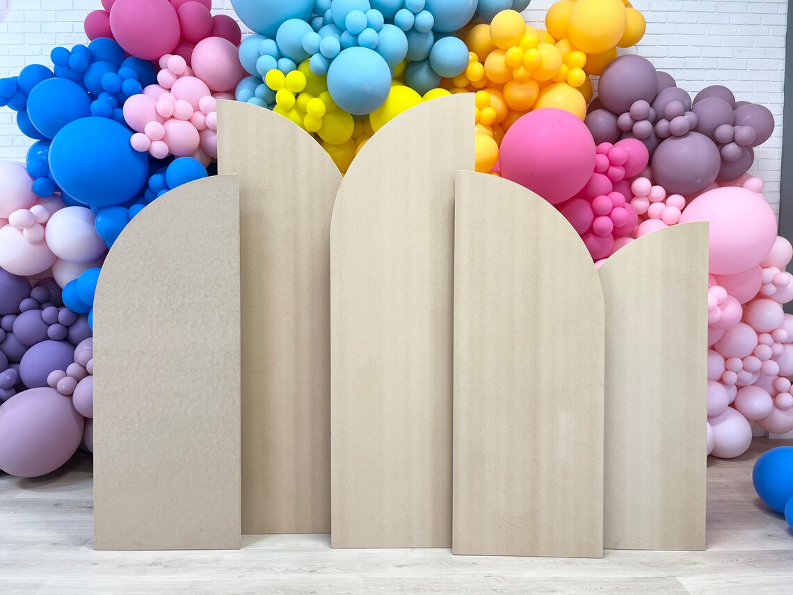 5 Piece Wood Backdrop Arch Set Wood Wedding Wall Reusable - Etsy