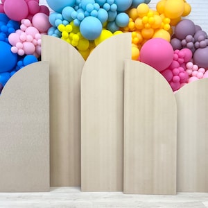 5 Piece Wood Backdrop Arch Set - Wood Wedding Wall, Reusable Event Wall ...
