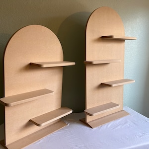 Single Tabletop Shelving Display Wood MDF Removable Shelves Detachable ...