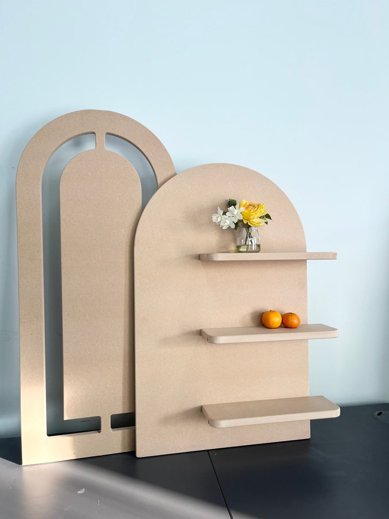 Wood Tabletop Display Shelving Unit: Modern Merchandise Stand, Set of 2 ...
