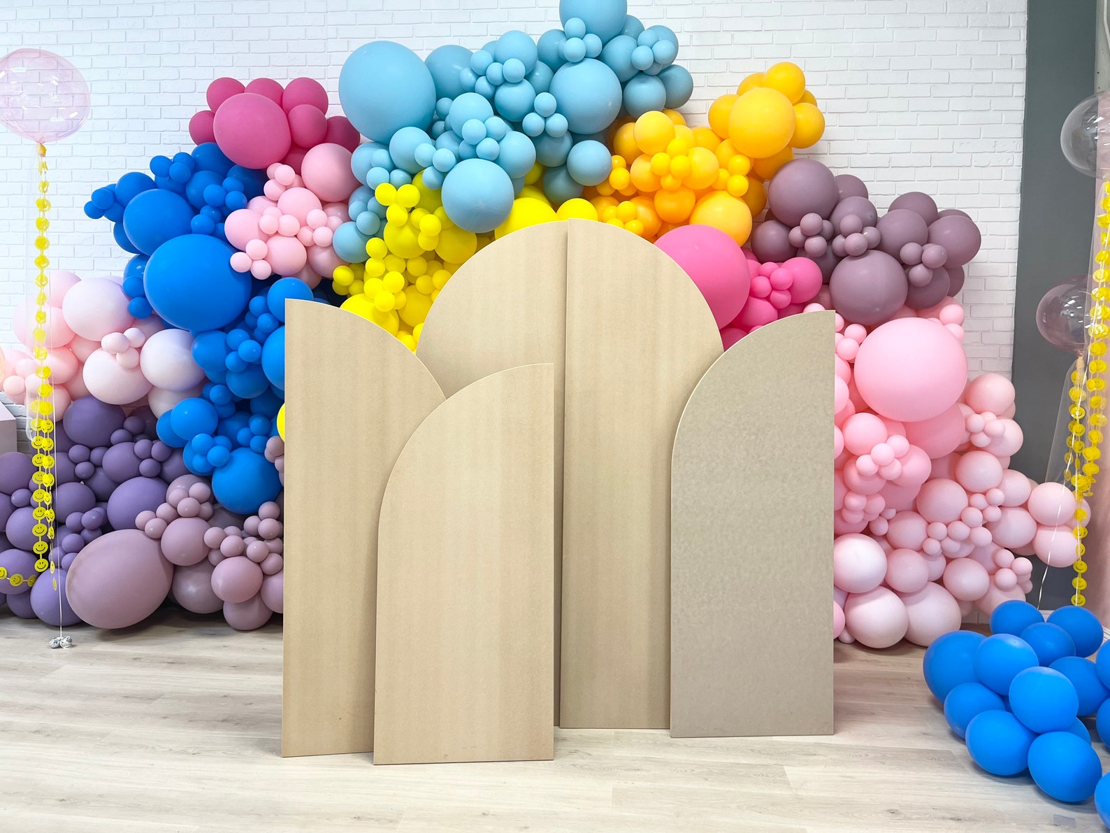 5 Piece Wood Backdrop Arch Set Wood Wedding Wall Reusable - Etsy