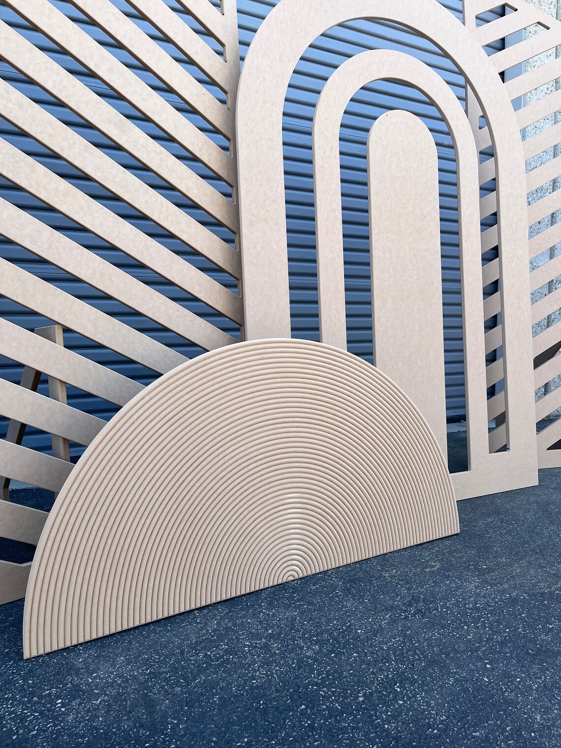 Wood Arch Backdrop Set Angled Slat Walls 4'x7' and - Etsy