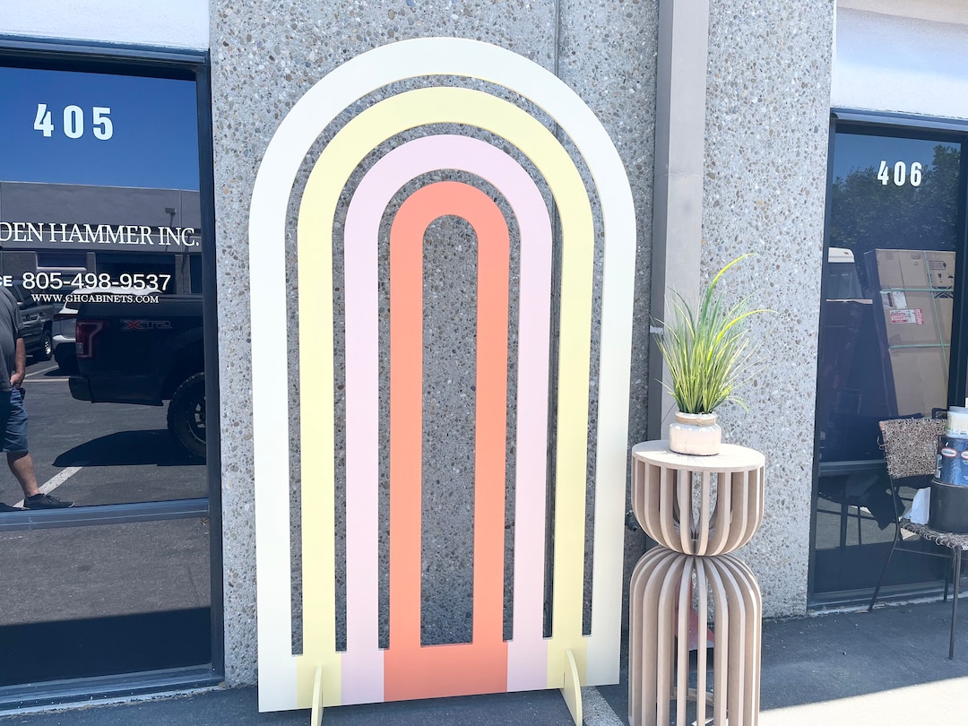 Wood Rainbow Arch Backdrop: 4' X 7' Party Photo Wall - Etsy