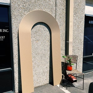 Wood Ripple Open Arch Rainbow - 4'x 7'x 12" - Reusable, MDF Wood ...