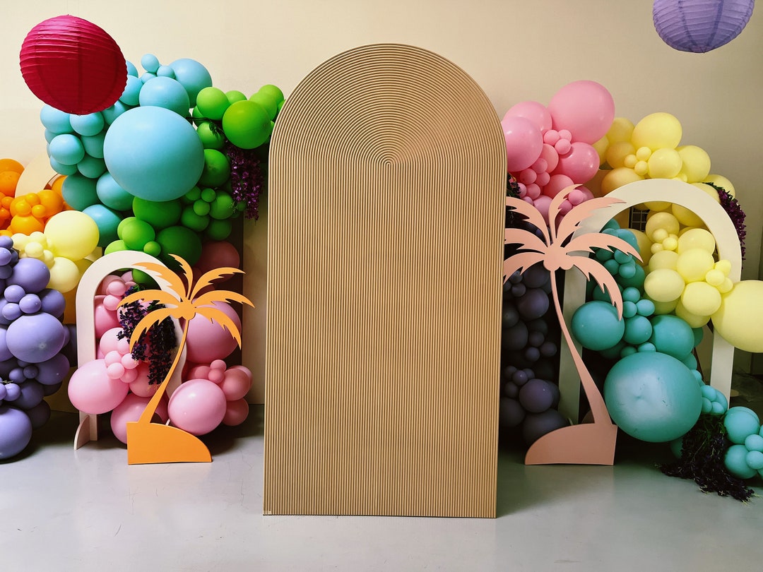 Full Beaded Arch Party Backdrop - Rippled Look - Reusable Event Panel ...