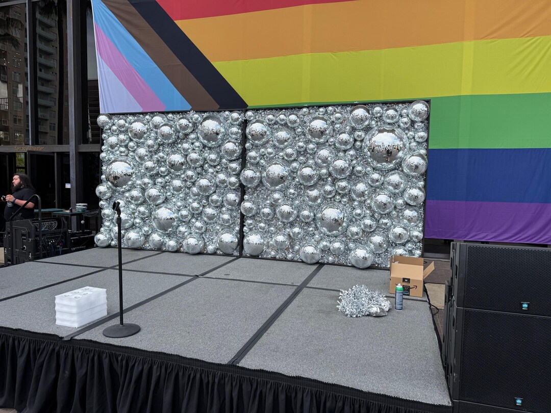 Two Disco Ball Party Backdrop Walls - 14ft Wide Event Decor - Etsy