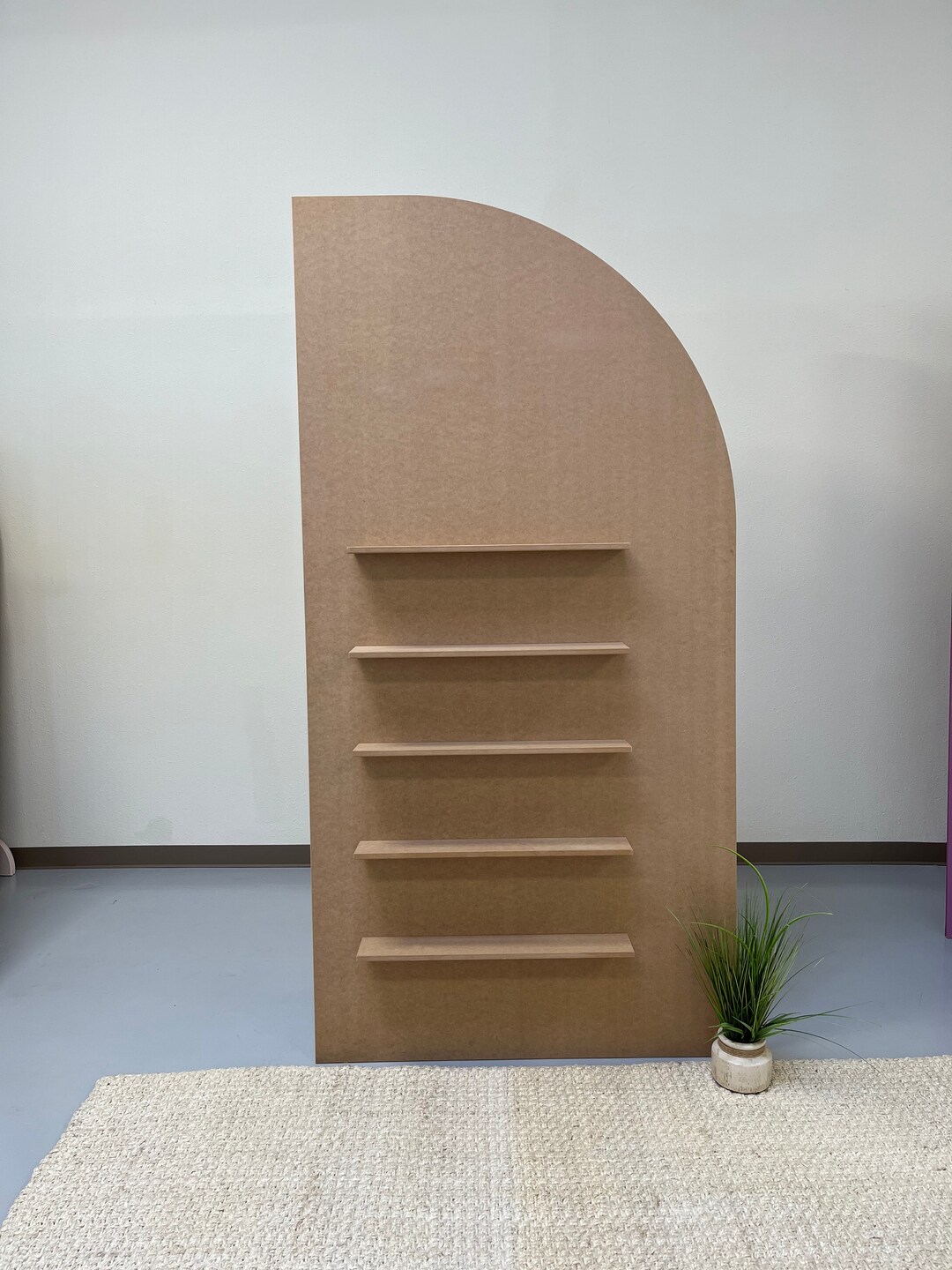 4'x7' Custom Logo Backdrop PROP: Wood Display With 5 Removable Shelves ...