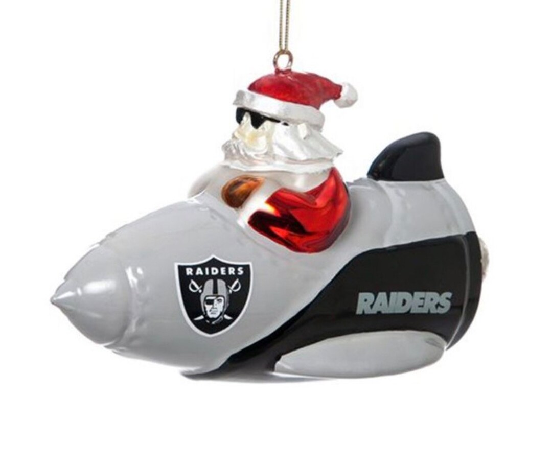 Hand Painted Oakland Raiders NFL Santa Christmas Ornament - Etsy