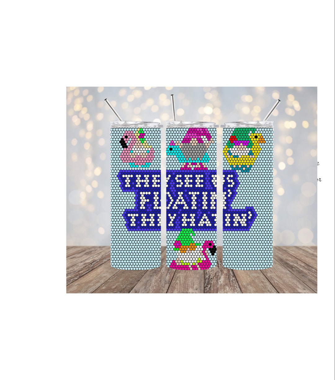 Pool Ready Gnomes Rhinestone Tumbler Pattern - Etsy