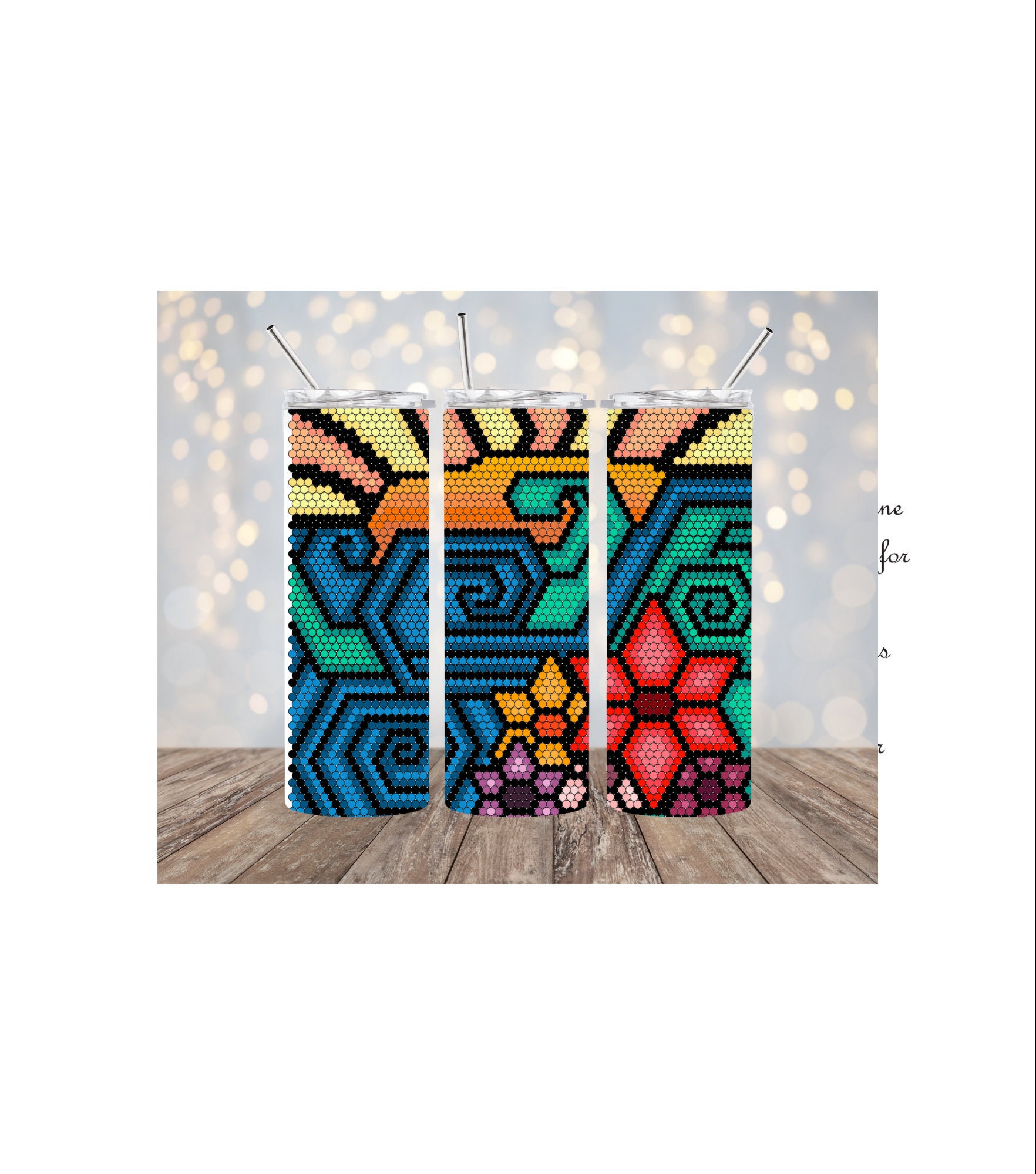 Ocean Sunset Rhinestone Tumbler Pattern - Etsy