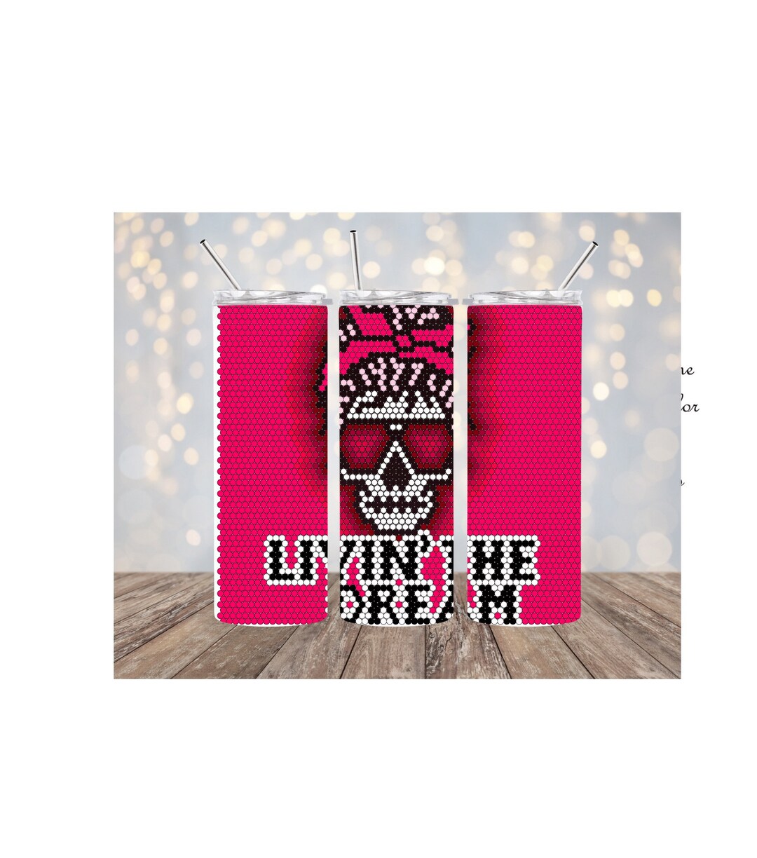 Living the Dream Skull Rhinestone Pattern - Etsy