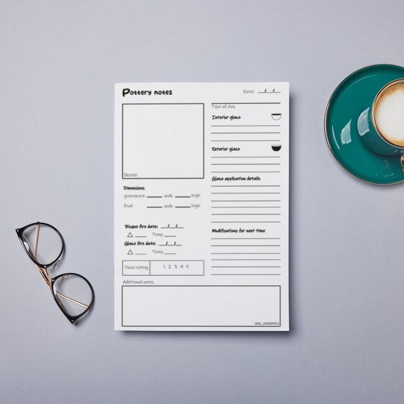 Pottery Notebook - Etsy