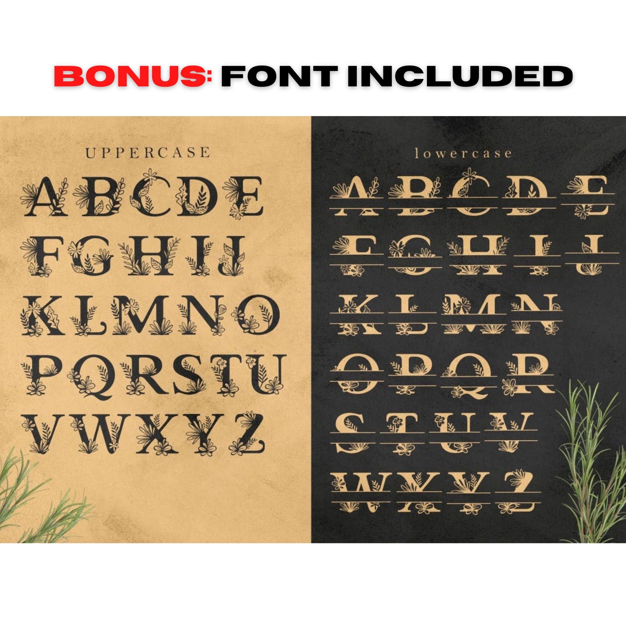 Monogram SVG TFF Alphabet Fancy Split Monogram Cricut Svg Files Bridal ...