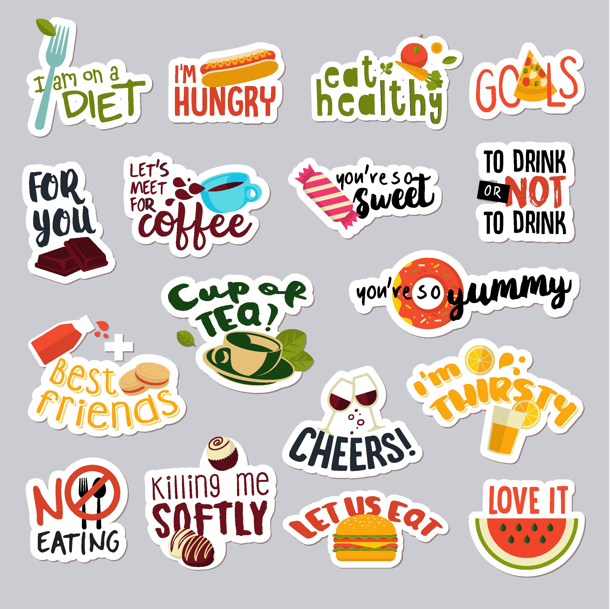 Meme Stickers Design Bundle | Funny Stickers Vector Art for Laptop ...