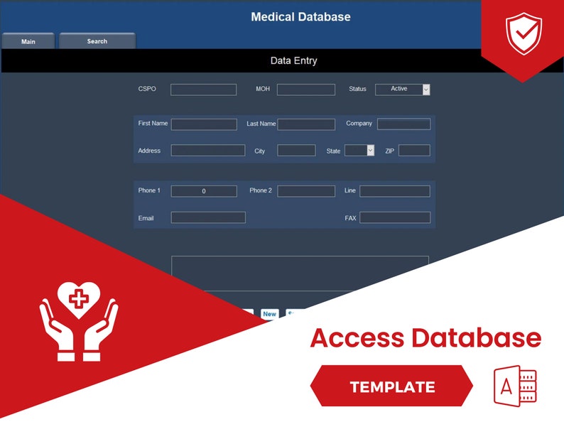 Patient Information Database: Microsoft Access Template - Etsy