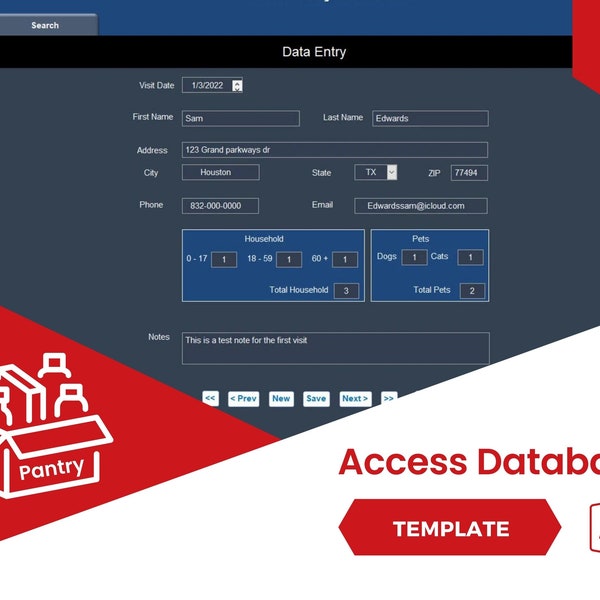 Microsoft Access Database Template - Etsy