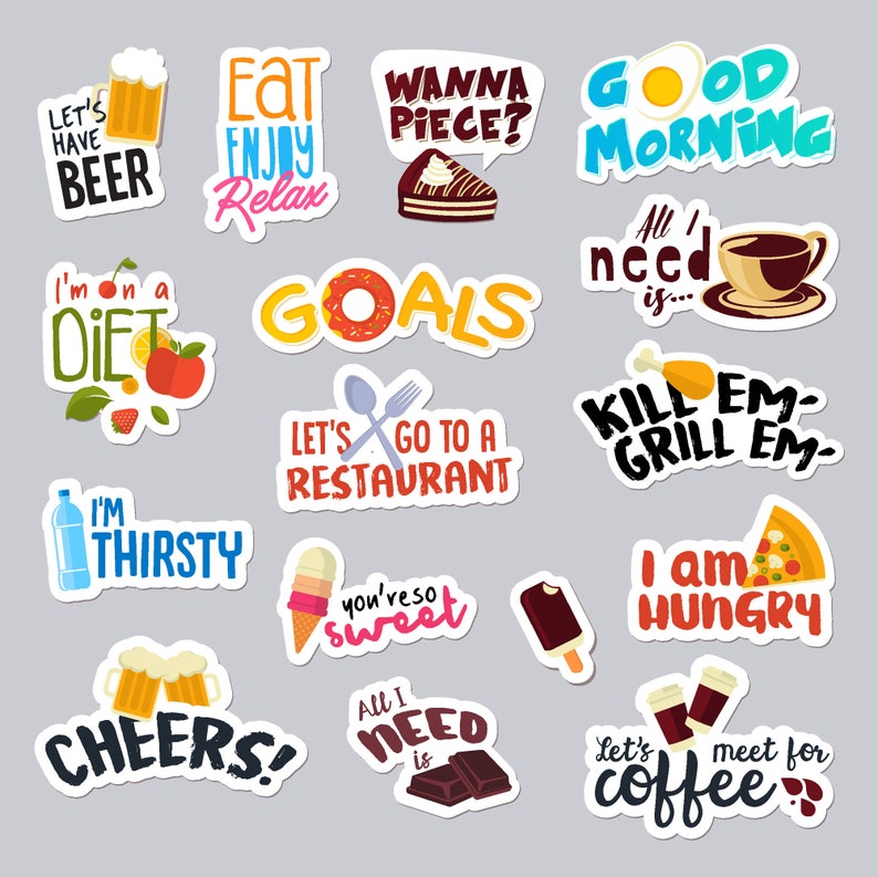 Meme Stickers Design Bundle | Funny Stickers Vector Art for Laptop ...