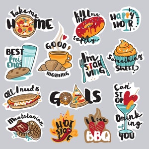 Meme Stickers Design Bundle | Funny Stickers Vector Art for Laptop ...