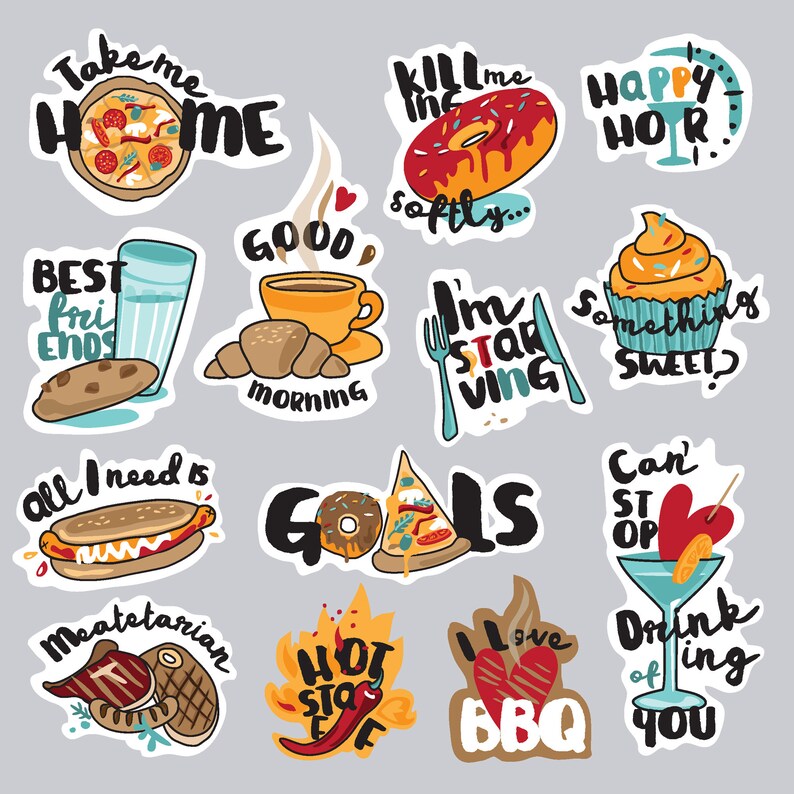 Meme Stickers Design Bundle Funny Stickers Vector Art for - Etsy