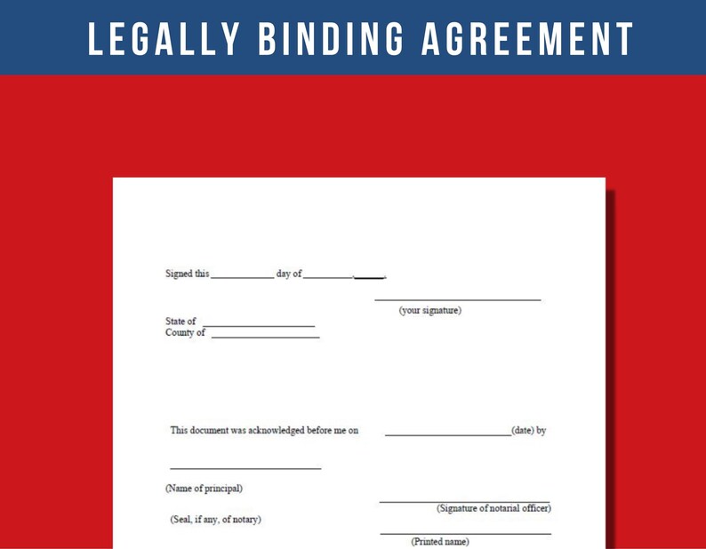 Plantilla de poder notarial / Formulario de poder legal / Formulario de ...