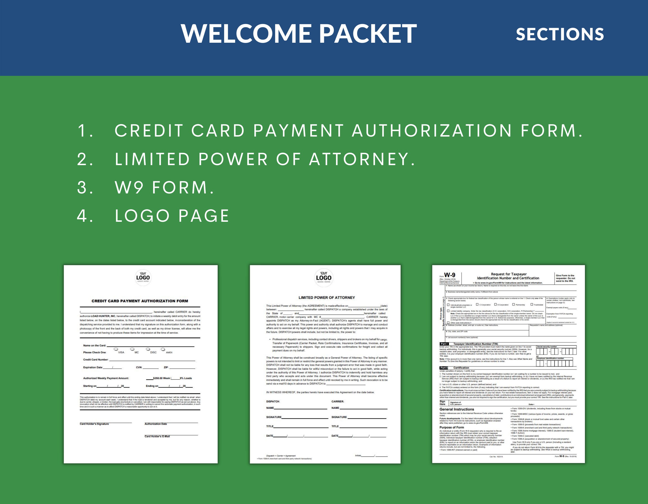 Freight Dispatch Carrier Contract: Agreement & Welcome Packet (instant ...