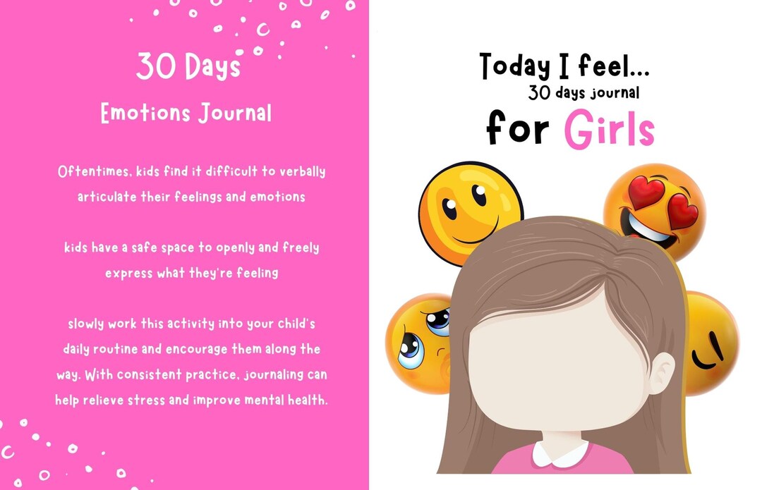 30 Days Kids Activity Book for Girls | Diary Book | Today I Feel ...
