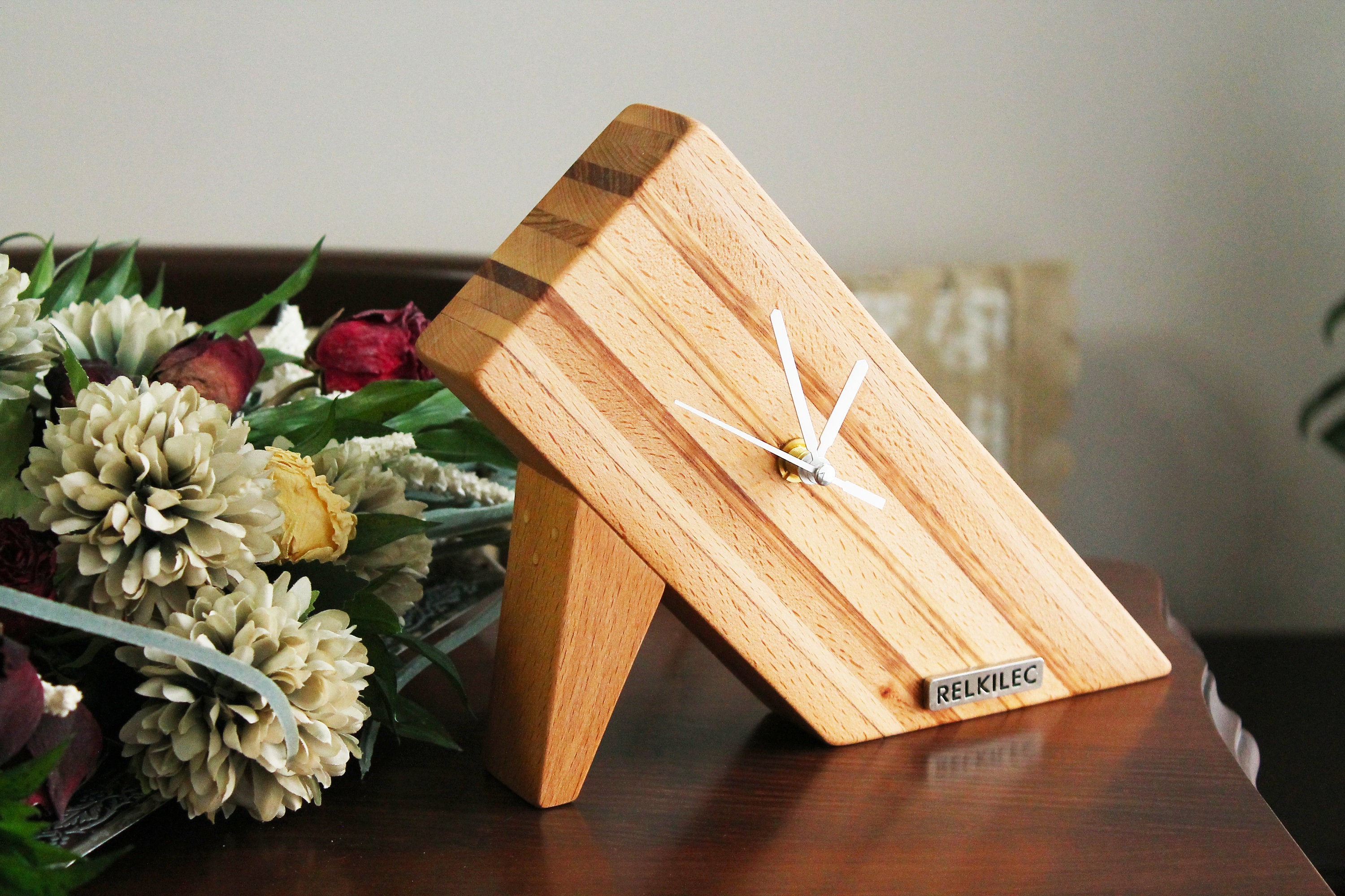 Clock Desk Clock Wooden Desk Clock Modern Table Clock - Etsy