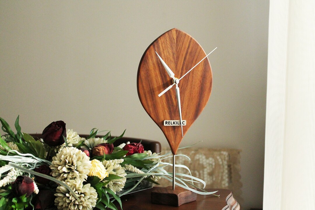 Clock Desk Clock Wooden Desk Clock Modern Table Clock - Etsy