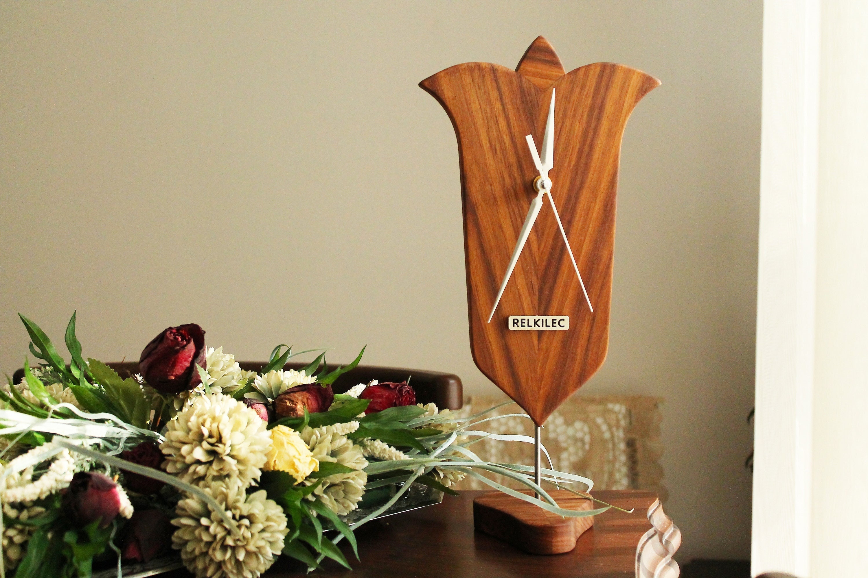 Clock Desk Clock Wooden Desk Clock Modern Table Clock - Etsy