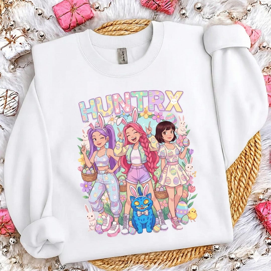 Huntrix Easter PNG, Kpop Easter Days Png, Preppy Easter Kpop Demon ...