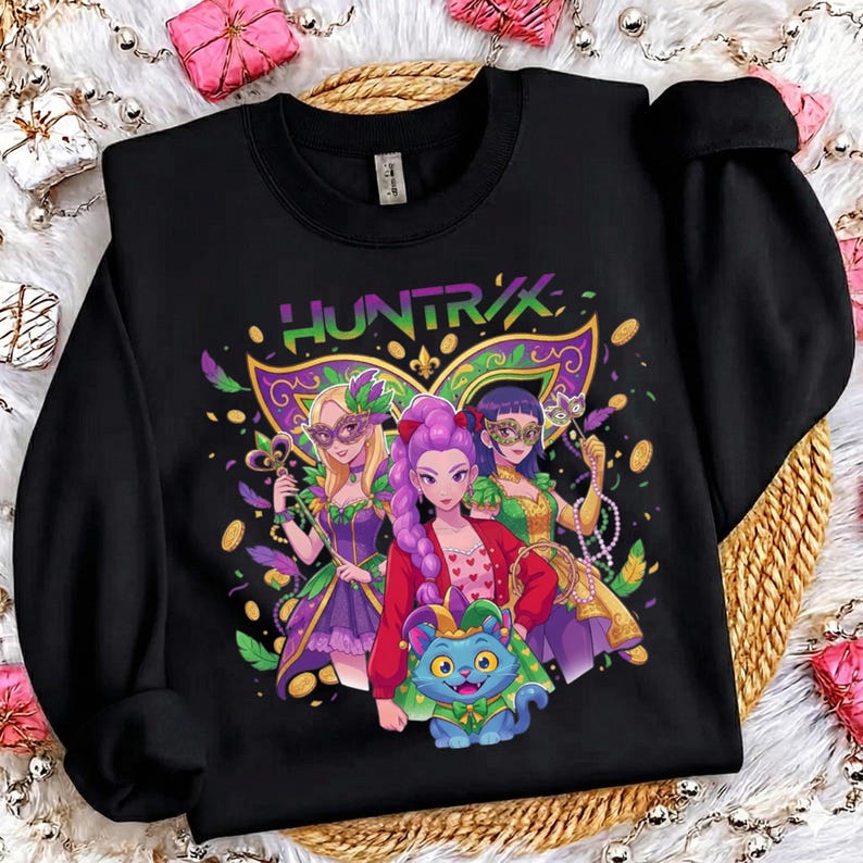 Huntrix Mardi Gras PNG, Huntrix Anime Girl Group Png, Mardi Gras Saja ...