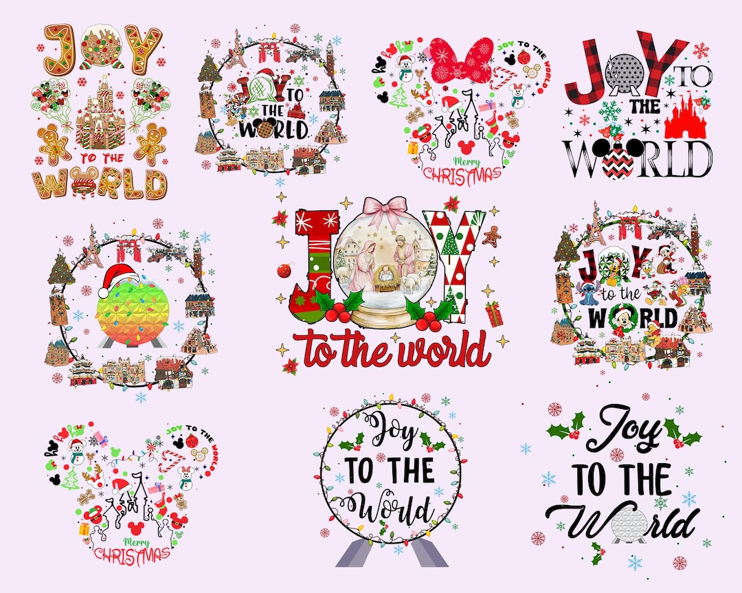 Joy to the World Christmas Png Bundle, Coquette Jesus Christmas, Epcot ...