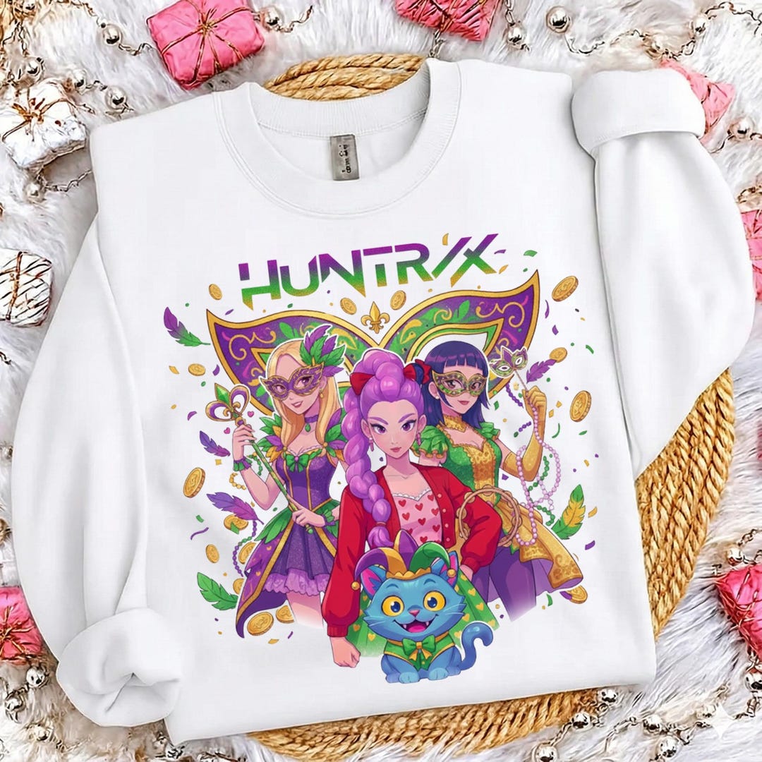 Huntrix Mardi Gras PNG, Huntrix Anime Girl Group Png, Mardi Gras Saja ...