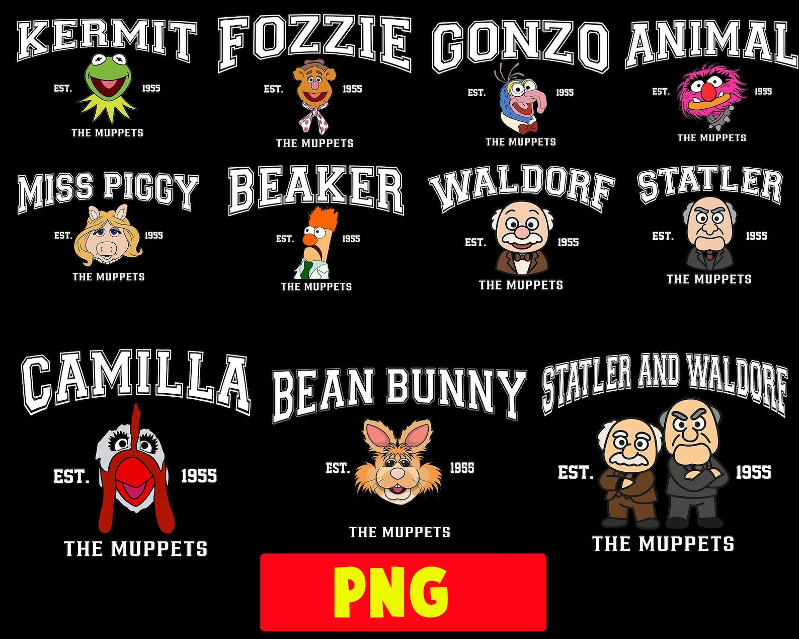 The Muppets Character Png, Birthday Squad Png, Family Vacation Png ...