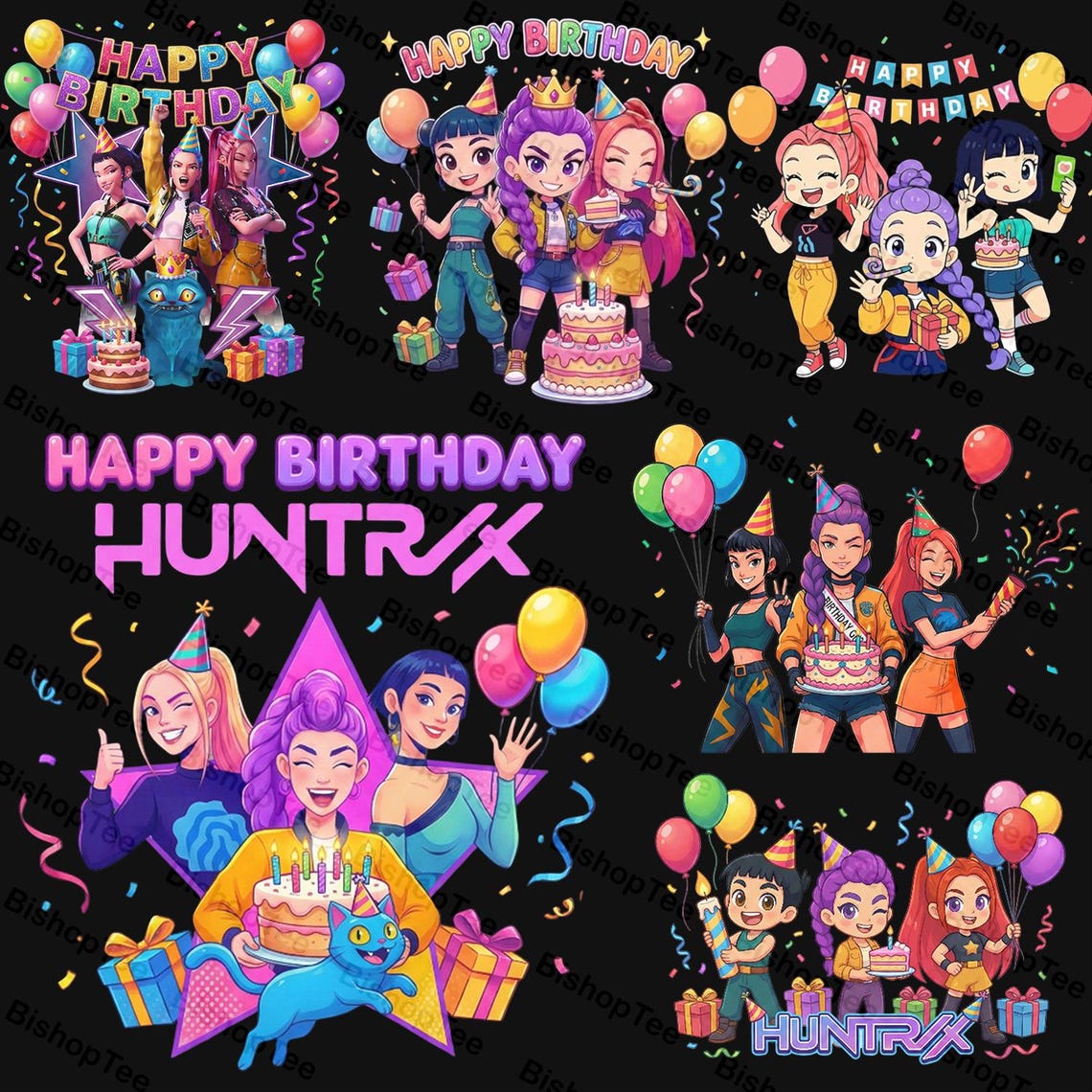 Huntrix Birthday Girl PNG, Birthday KPOP Huntrix Png, Mira Zoey Rumi ...