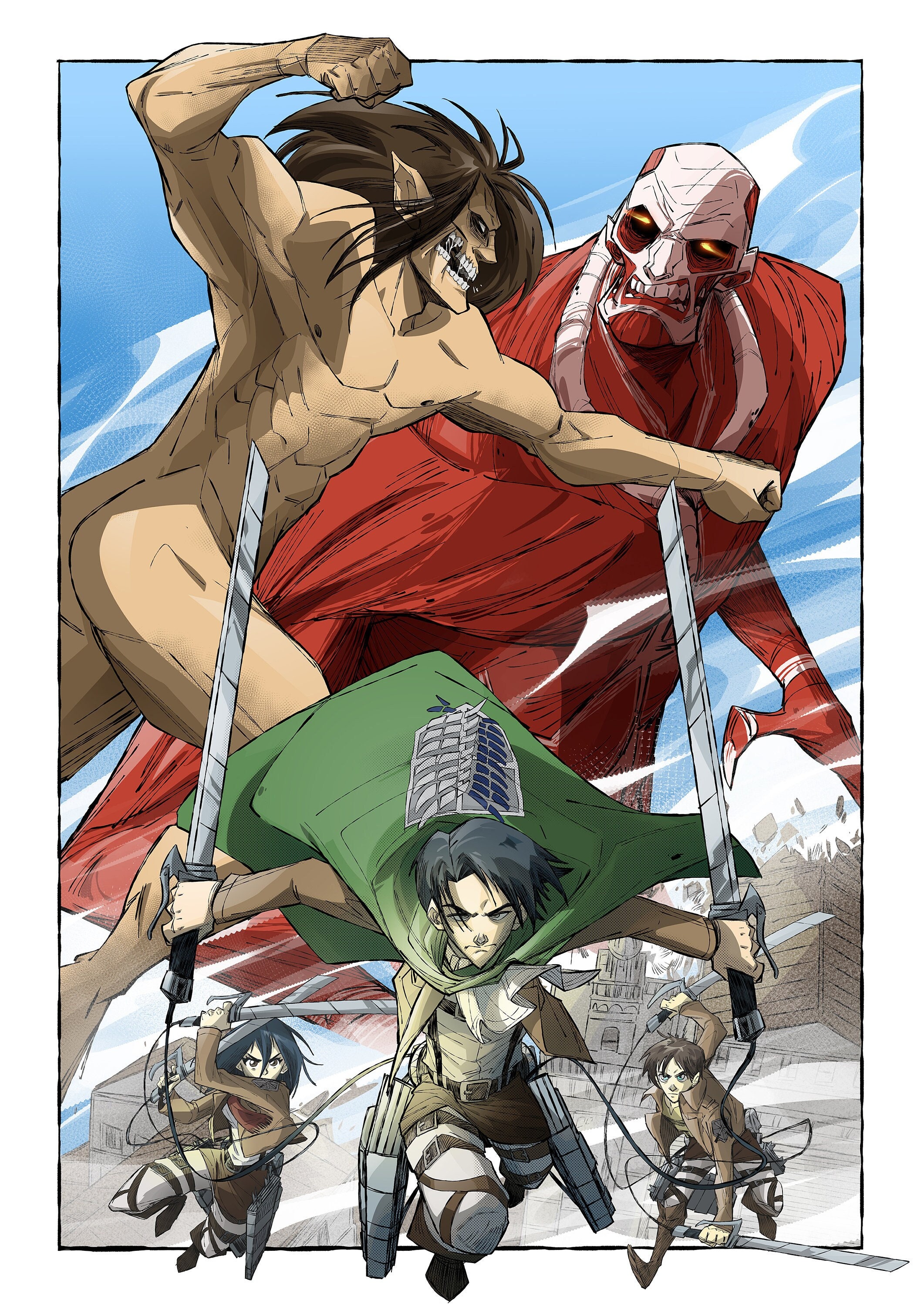 POSTER Titan-fan Art Titan Anime Wall Art Premium Art Print Wall Decor ...