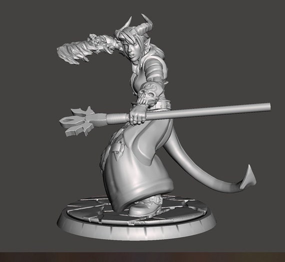 Female Tiefling Mage Miniature - Etsy Female Tiefling Mage Miniature - Etsy