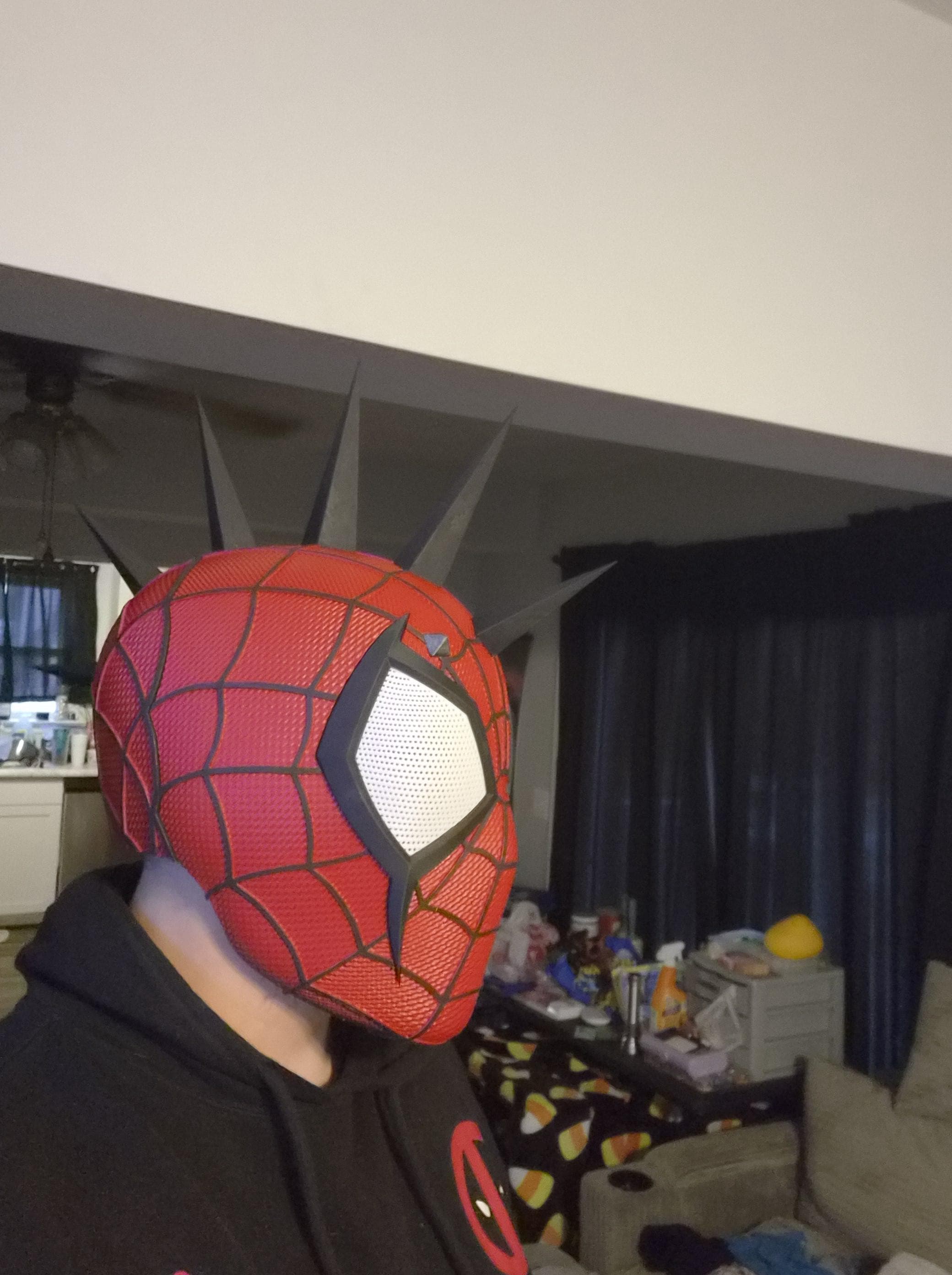 Hobie Brown Spider Punk Helmet - 3D Printed Spiderman Prop - Etsy
