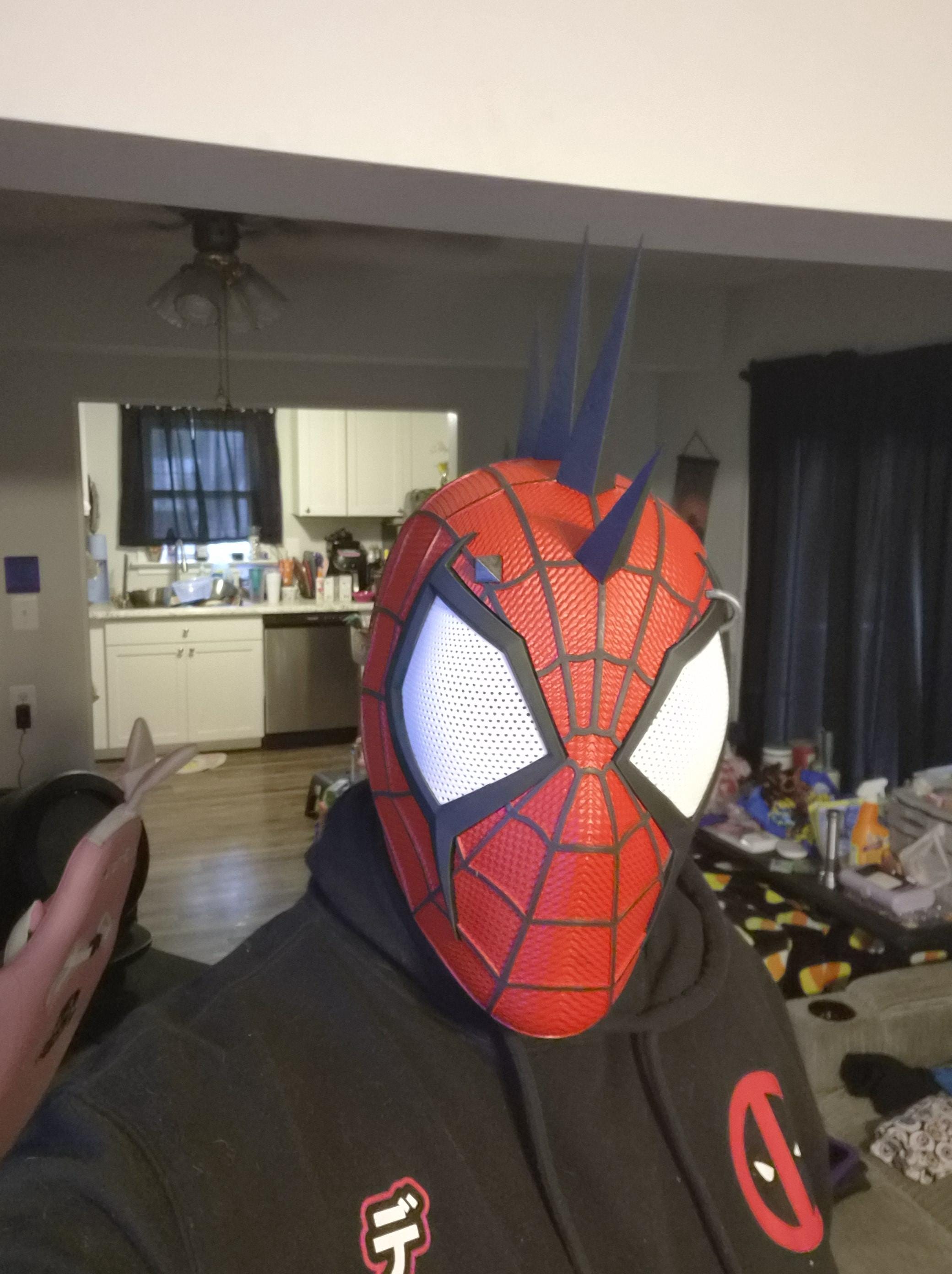 Hobie Brown Spider Punk Helmet - 3D Printed Spiderman Prop - Etsy