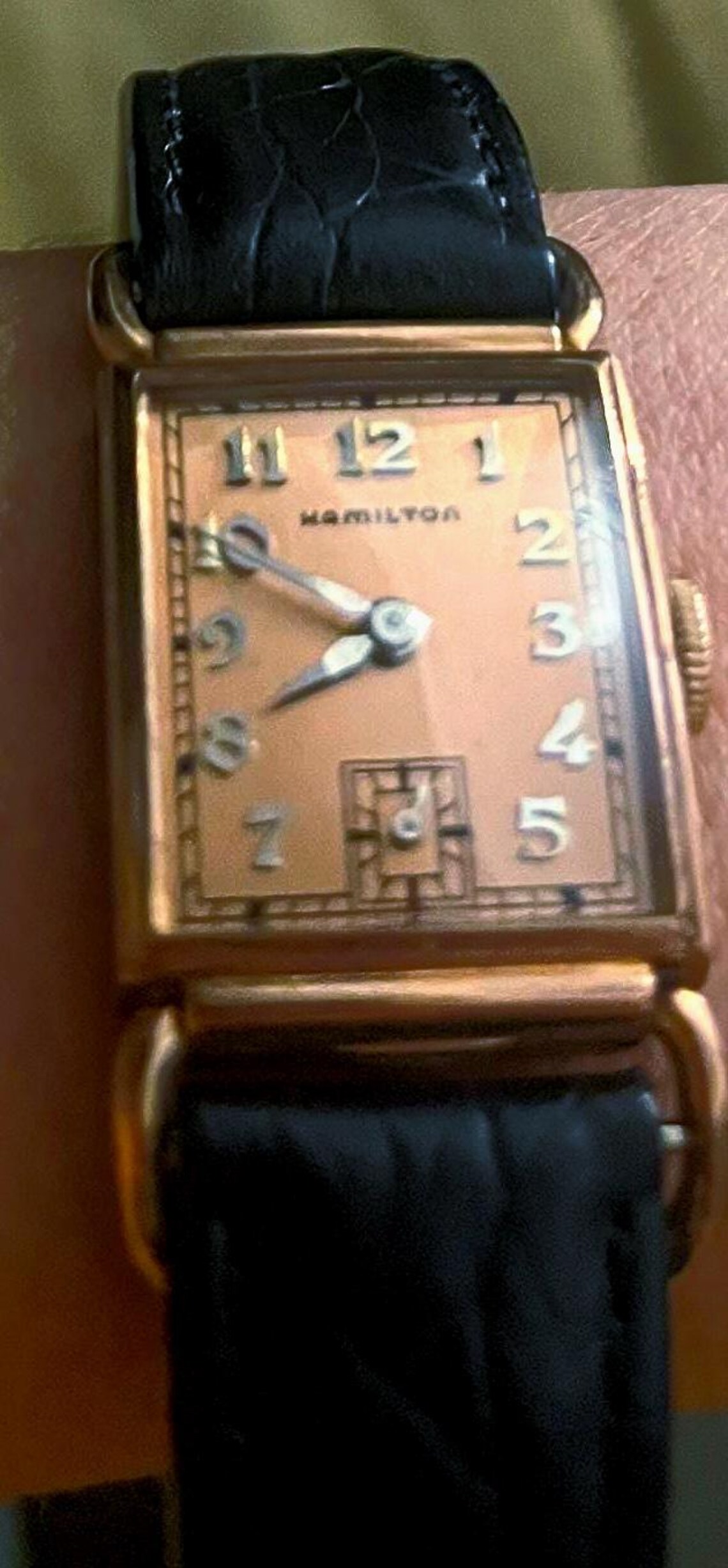 Rare Antique Hamiltons Essex Rose Gold, Coral Face, Working Watch Never ...
