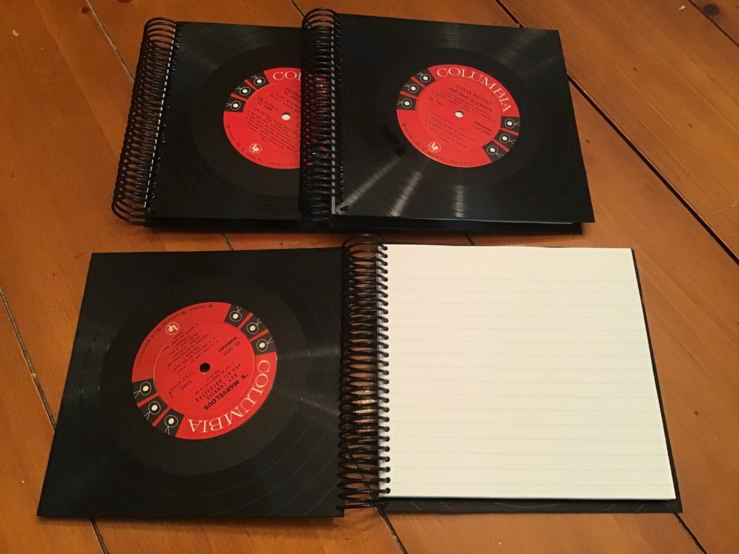 Matching VINYL RECORD Notebook/journal/diary Set of 3 - Etsy