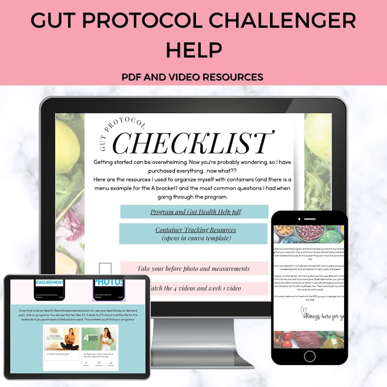 4 Week Gut Protocol Help for Your Challengers - Etsy