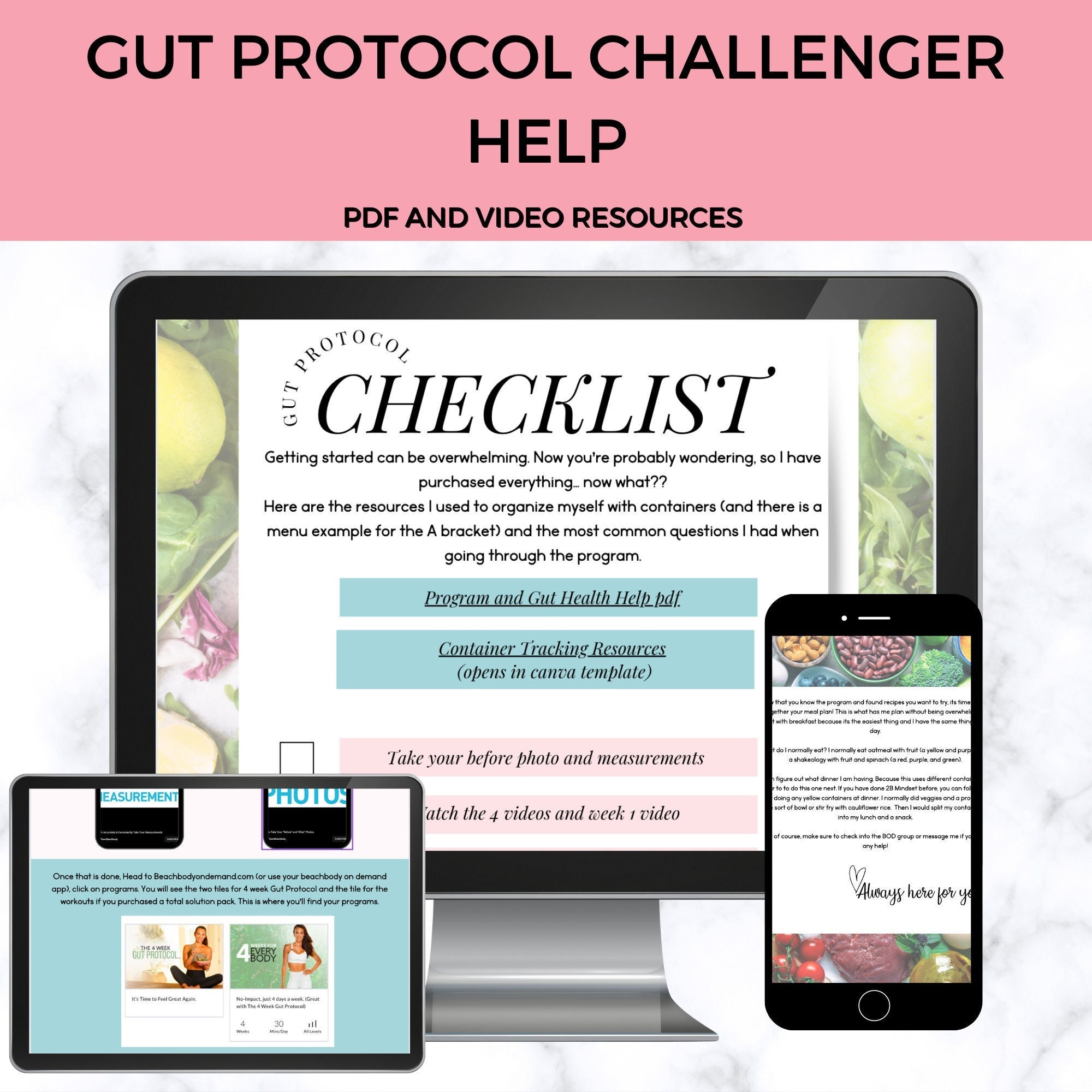 4 Week Gut Protocol Help for Your Challengers - Etsy