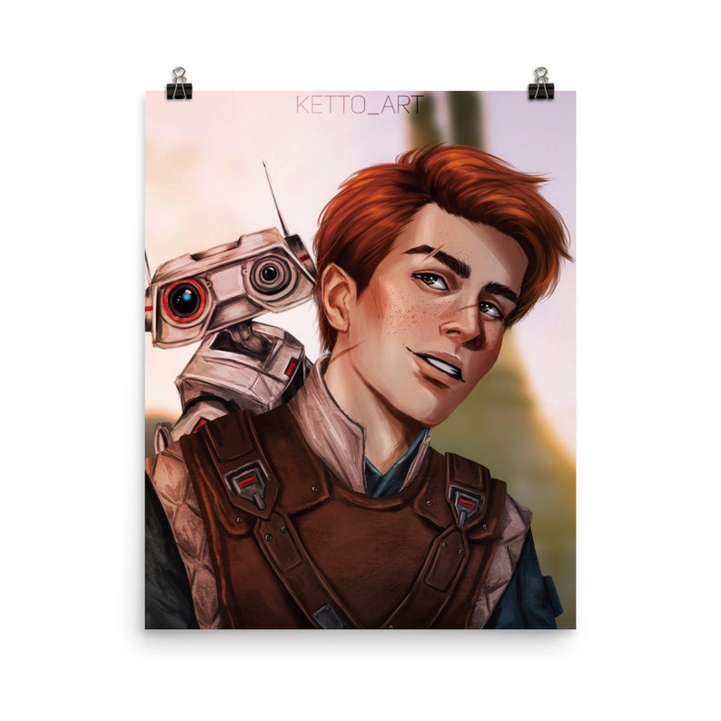 Cal Kestis & BD-1 Poster Art Print Star Wars Jedi Fallen Order / Jedi ...