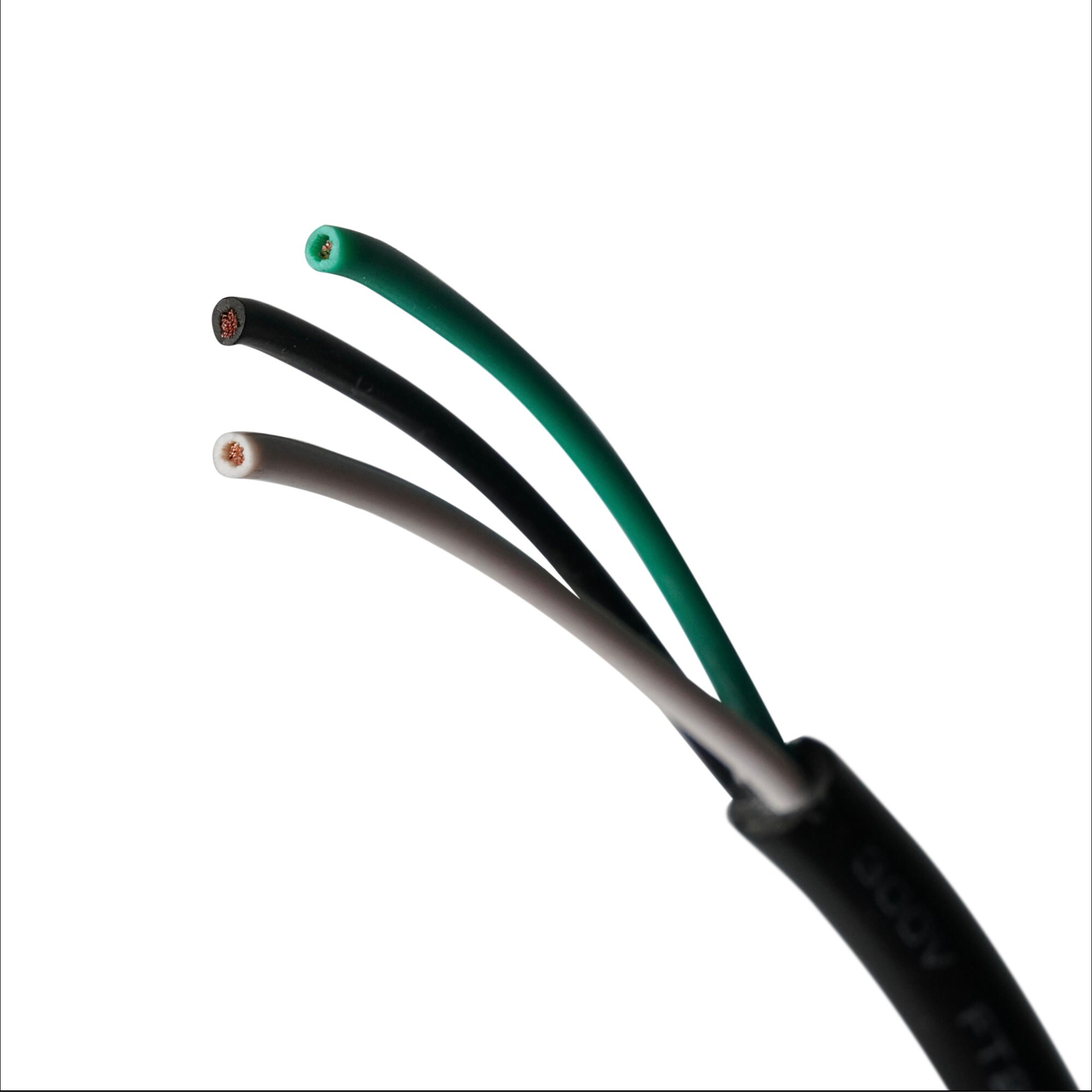 18 AWG 3 Conductor 3-prong Power Cord With Open Wiring, 300V Max, 20 ...